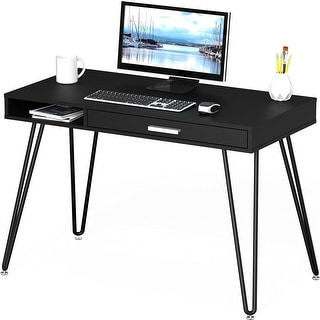 Home Office Computer Hairpin Leg Desk with Drawer - Bed Bath & Beyond ...