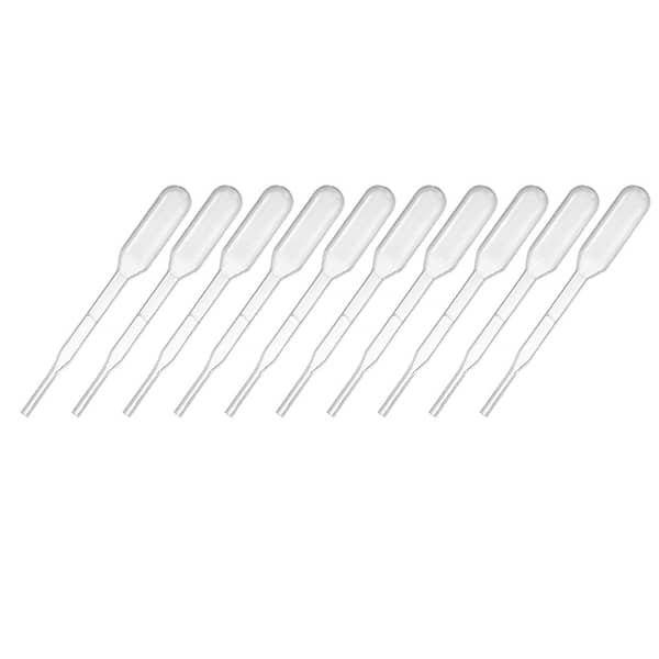 50 Pcs 3ml Disposable Pasteur Pipettes Test Tubes Liquid Droppers 61mm ...
