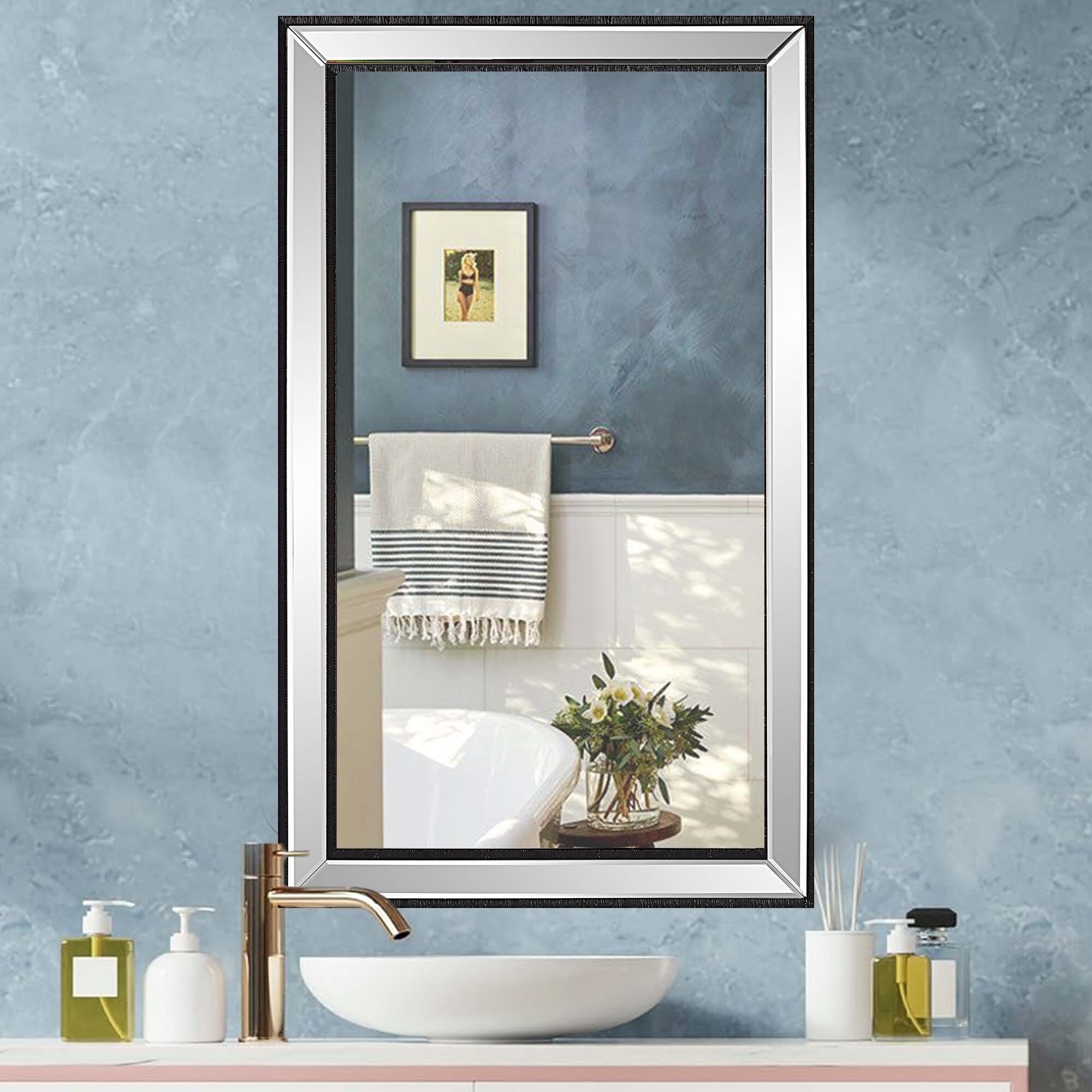 bathroom wall mirror panel