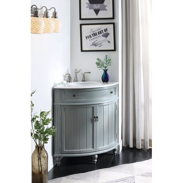 24 inch Benton Collection Triadsville Slim Corner Bathroom Sink Vanity On Sale Bed Bath Beyond 20687898