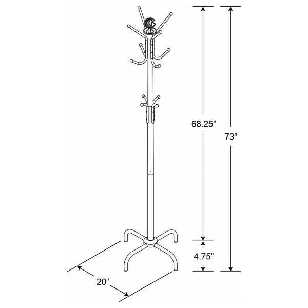 Collier 12-Hook Metal Freestanding Coat Rack Black - Bed Bath & Beyond ...