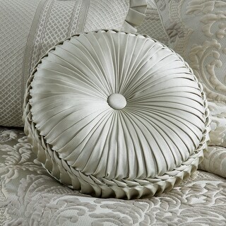 J. Queen New York Liana Tufted Round Decorative Throw Pillow - Bed Bath ...