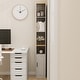 72"H Slim Storage Cabinet, 6-Tier Narrow Freestanding Bathroom Cabinet ...
