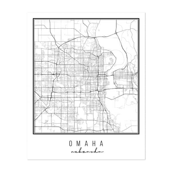 Nebraska Omaha Omaha Nebraska Street Map Maps Urban Art Print/Poster ...