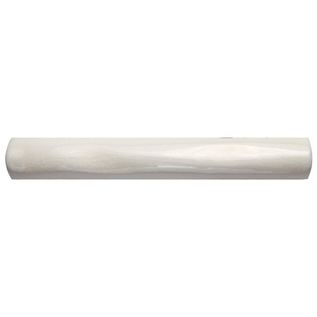 Merola Tile Antic Craquelle Torello White 3/4" x 6" Ceramic Wall Trim ...