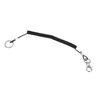 6" Plastic Retractable Coil Spring Keychain Strap w Ring Lobster Clasp ...