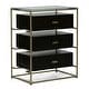 Hoadley Modern Handcrafted 3 Drawer Glass Top Nightstand by Christopher ...