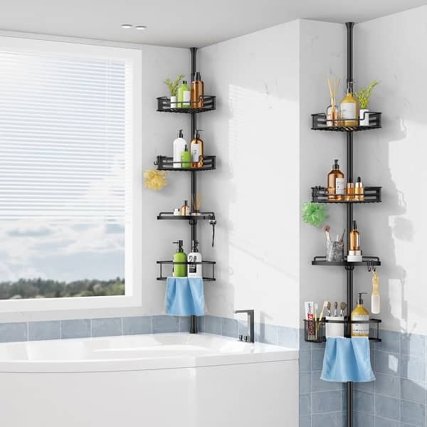 extendable bathroom shelf