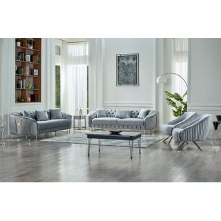 Leyla 3 Pieces Living Room Set 1 Sofa 2 Chair - Bed Bath & Beyond ...