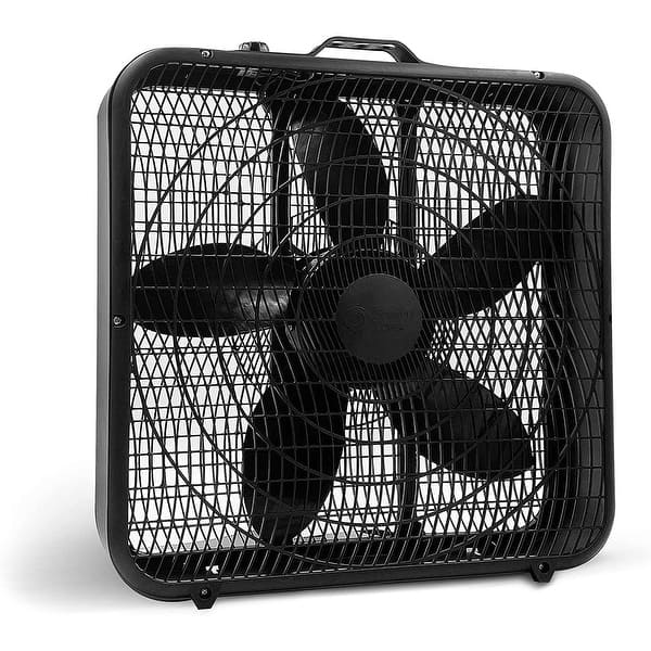 Comfort Zone 20" 3-Speed Box Fan for Full-Force Air Circulation - Bed ...