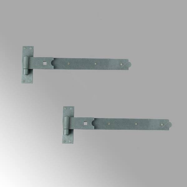 Black Pintle Offset Strap Hinge 19" L Wrought Iron with Hardware 3/4 ...