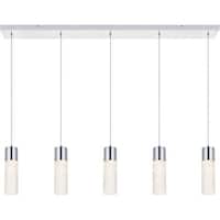Elegant Lighting Constellation 5 Light 42" Wide LED Suspension Linear ...