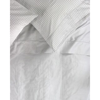 Design Cotton Collection 400 Thread Count Grey Houndstooth Sheet Set ...