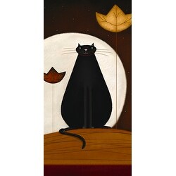 ''Cat and the Moon II'' by Jo Parry Animals Art Print (19.75 x 9 in ...