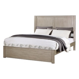 Kali Platform Queen Size Bed, Panel Rectangular Design, Light Tan Wood ...