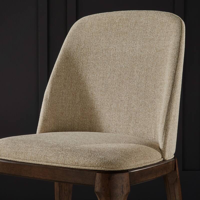 Rondo Upholstered Side Chairs with Walnut Legs (Set of 2) by iNSPIRE Q ...