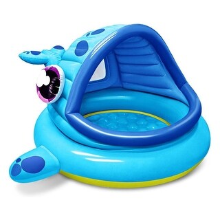 Inflatable Shade Children's Pool, Whale Baby Pool Tent - Round - Bed ...