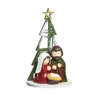5" Red Christmas Reason For The Season Nativity Tabletop Decoration ...