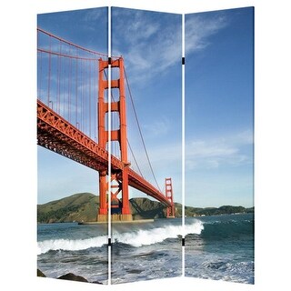 Brar 71 Inch 3 Panel Canvas Screen, San Francisco, Golden Gate Bridge ...