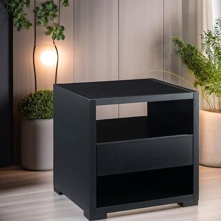 Two Tier End Table with Drawer and Four Legs - Bed Bath & Beyond - 39115037