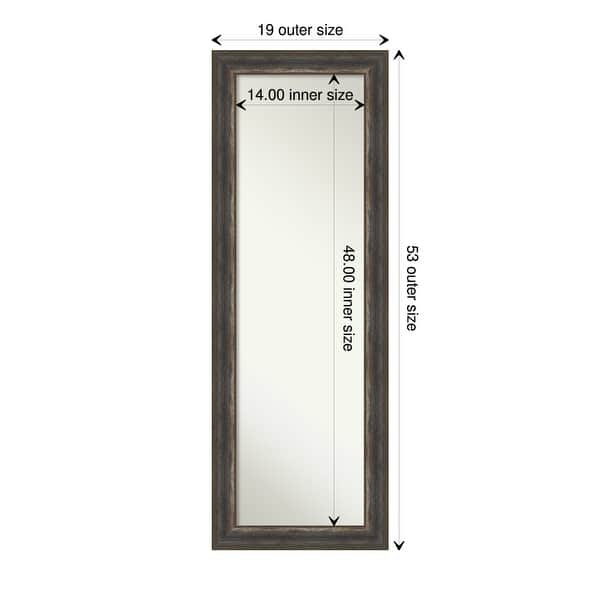 Non-Beveled Full Length On The Door Mirror - Alta Frame - Outer Size ...