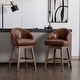 Swivel Wood Counter Height Bar Stools with Footrest (Set of 2) - Bed ...