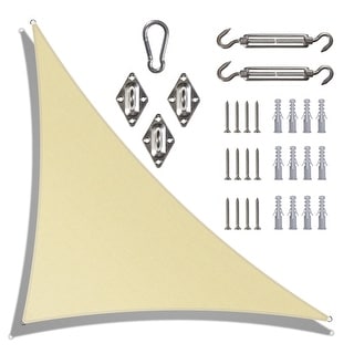 ColourTreeUSA Right Triangle Sun Shade Sail w/Hardware Installation Kit ...