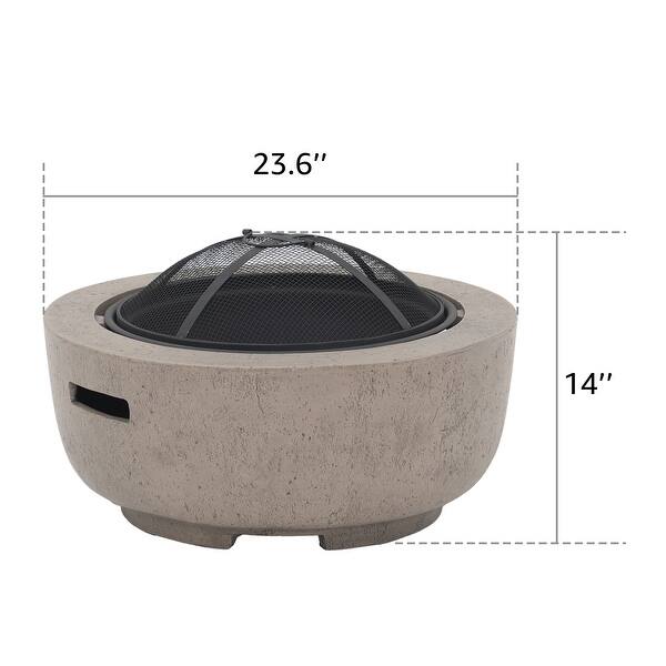 Patio Wood Burning Round Concrete Fire Pit - Bed Bath & Beyond - 39465919
