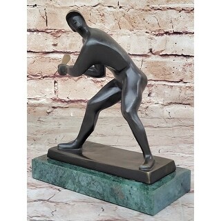 Signed Original Mario Nick Abstract Mid Century Baseball Player Bronze ...