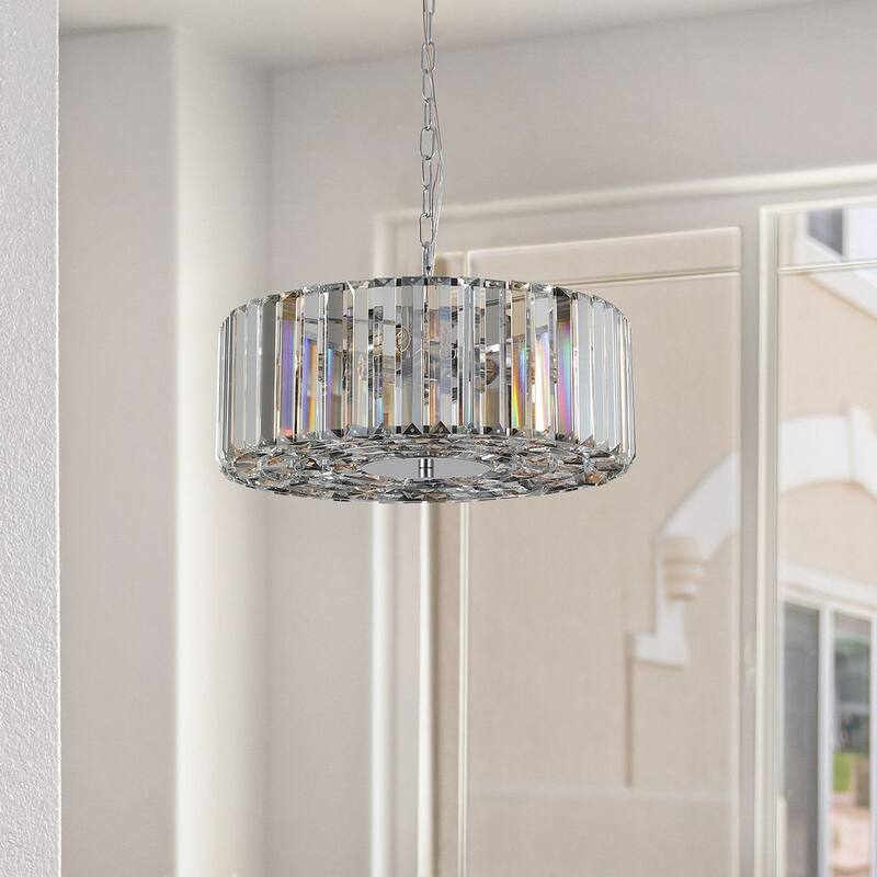 Modern Crystal Chandelier Luxury Home Decor Light Fixture - Overstock ...