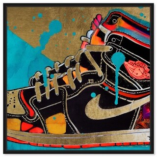 Splatter Sneaker Left Modern Sneaker Art Prints Canvas Wall Art by ...