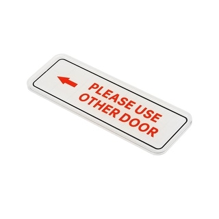 Please Use Other Door Left Arrow Sign, Acrylic Self Adhesive Door ...