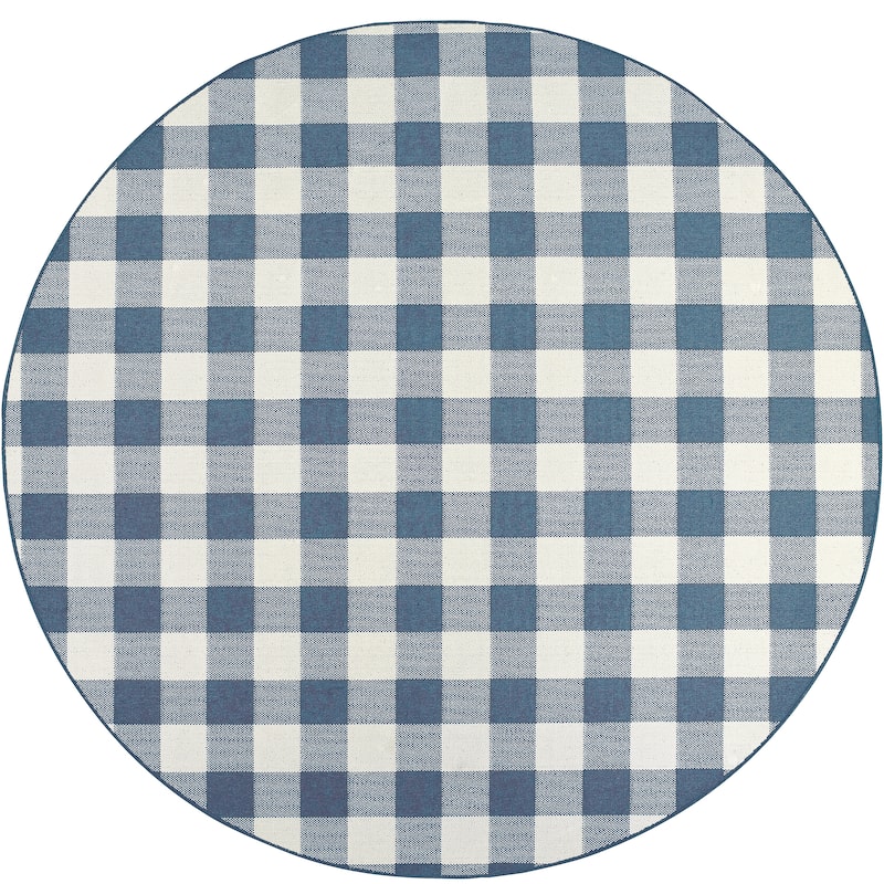 Style Haven Gingham Check Indoor/Outdoor Area Rug.. - Overstock - 21715553