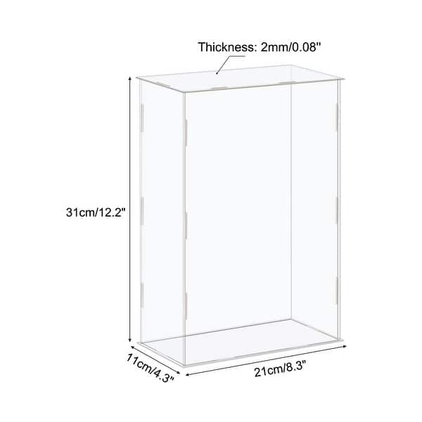 Display Case Box Acrylic Box Transparent Showcase 21x11x31cm for ...