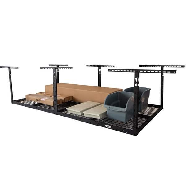 CAT 96 x 48 Inch Steel Adjustable Garage Ceiling Storage Rack System ...