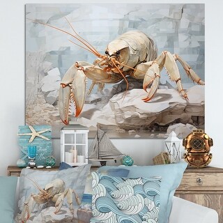 Designart "Minimalism Crayfish Impression" Crayfishwall Art - Bed Bath ...