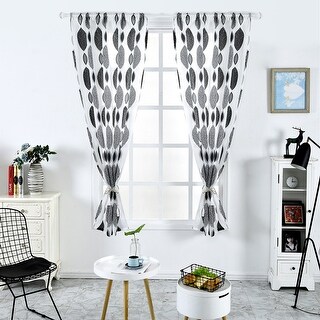 100X130cm Oval Window Curtain Gauze Bedroom Living Room Tulle Drape ...