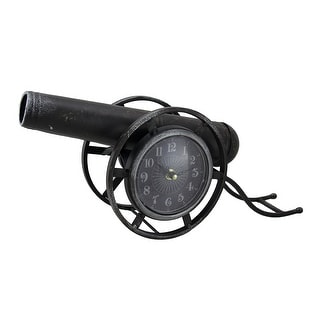 Decorative Metal Vintage War Cannon Clock - 7 X 17 X 4.5 inches - Bed ...