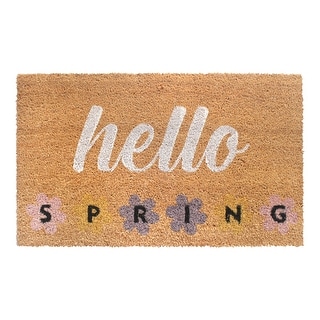 RugSmith Multi Machine Tufted Hello Spring Doormat, 18"x30" - Bed Bath ...