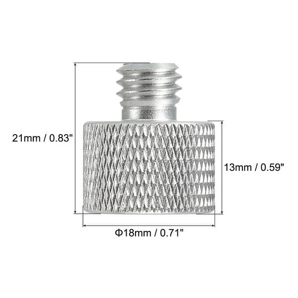 Mic Stand Adapter 5/8 Female to 3/8 Male for Microphone Stand Silver 2 ...