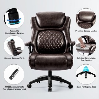 Ergonomic Leather Executive Office Chair - Bed Bath & Beyond - 40198003