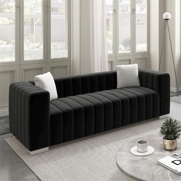 Wayna upholstered Modern Velvet Sofa for Living Room On Sale Bed Bath Beyond 40739229