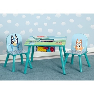 Bluey Kids Table and Chair Set with Storage (2 Chairs Included) - 24"L ...