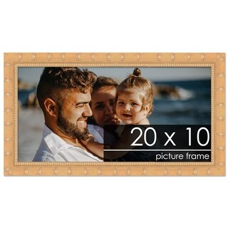 20x10 Bamboo Wood Tone Complete Wood Picture Frame with UV Acrylic ...