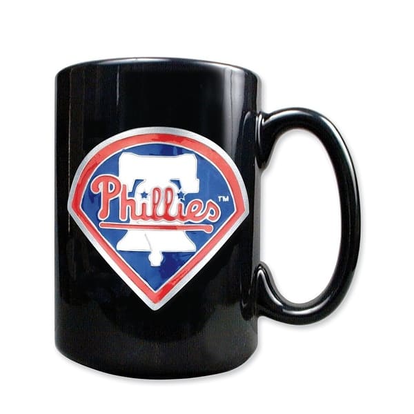 MLB Philadelphia Phillies 15 Oz. Black Ceramic Mug - Bed Bath & Beyond ...