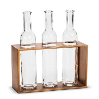 Three Bottles In A Rack Vase - Bed Bath & Beyond - 40042356