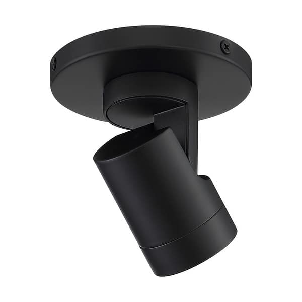 12 Watt LED Black Barrel Monopoint Spotlight Fixture - 3000K 36 Degree ...