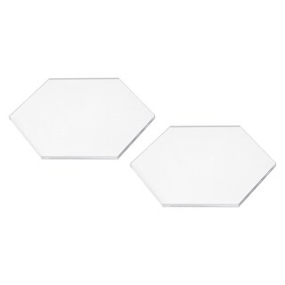 2Pcs Clear Acrylic Photography Background Props Hexagon 105mm Ornaments ...