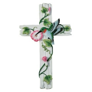 Hand-Painted Hanging Hummingbird Wall Cross Decor - Bed Bath & Beyond ...
