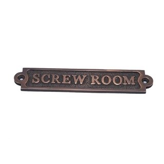 Antique Copper Screw Room Sign - 1" L x 6" W x 1" H - Bed Bath & Beyond ...